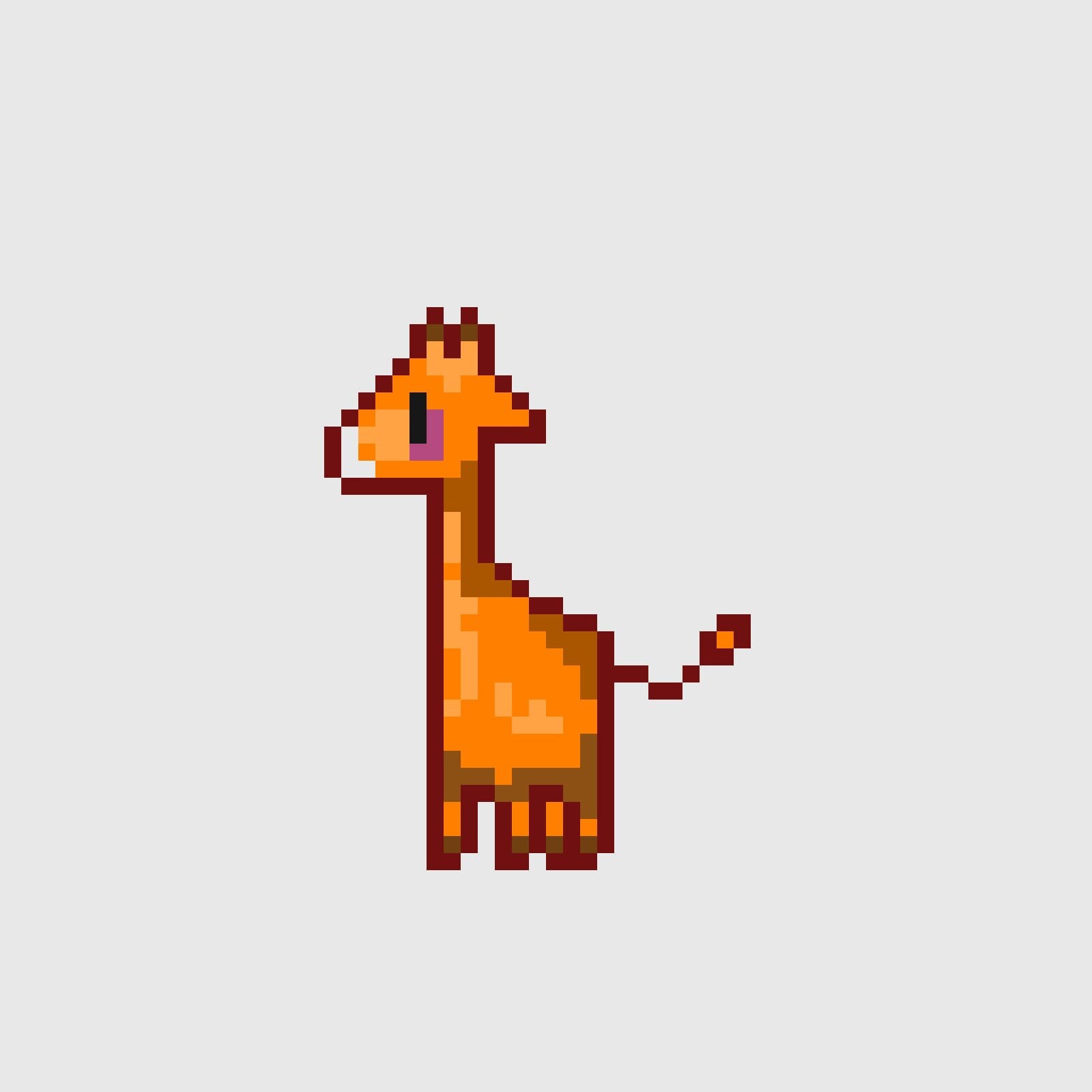 Giraffe Pixel Art Giraffepixel Art Pixel Art Pixel Art - Etsy
