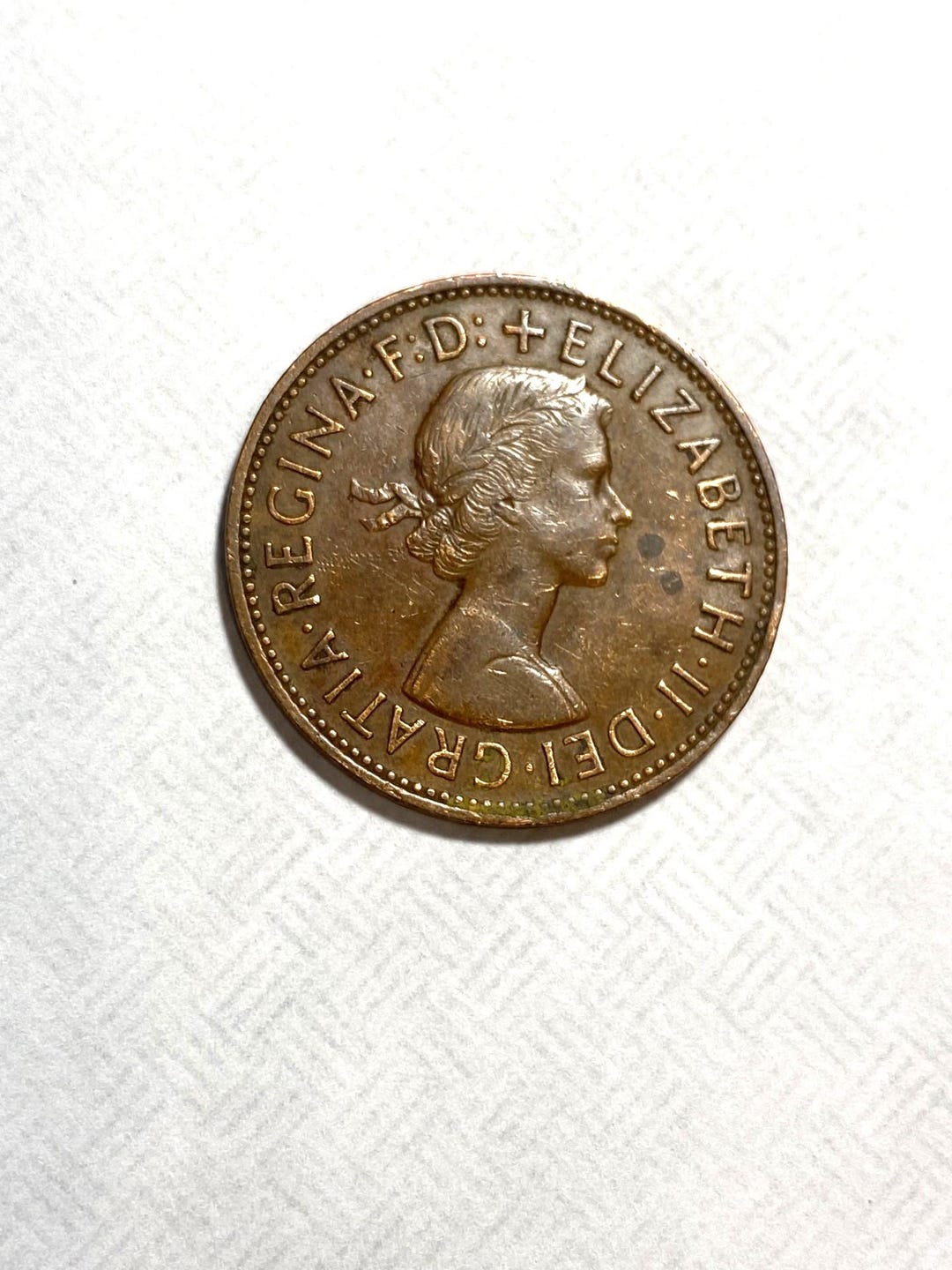 1966 United Kingdom - One Penny Coin (large Type) - Etsy