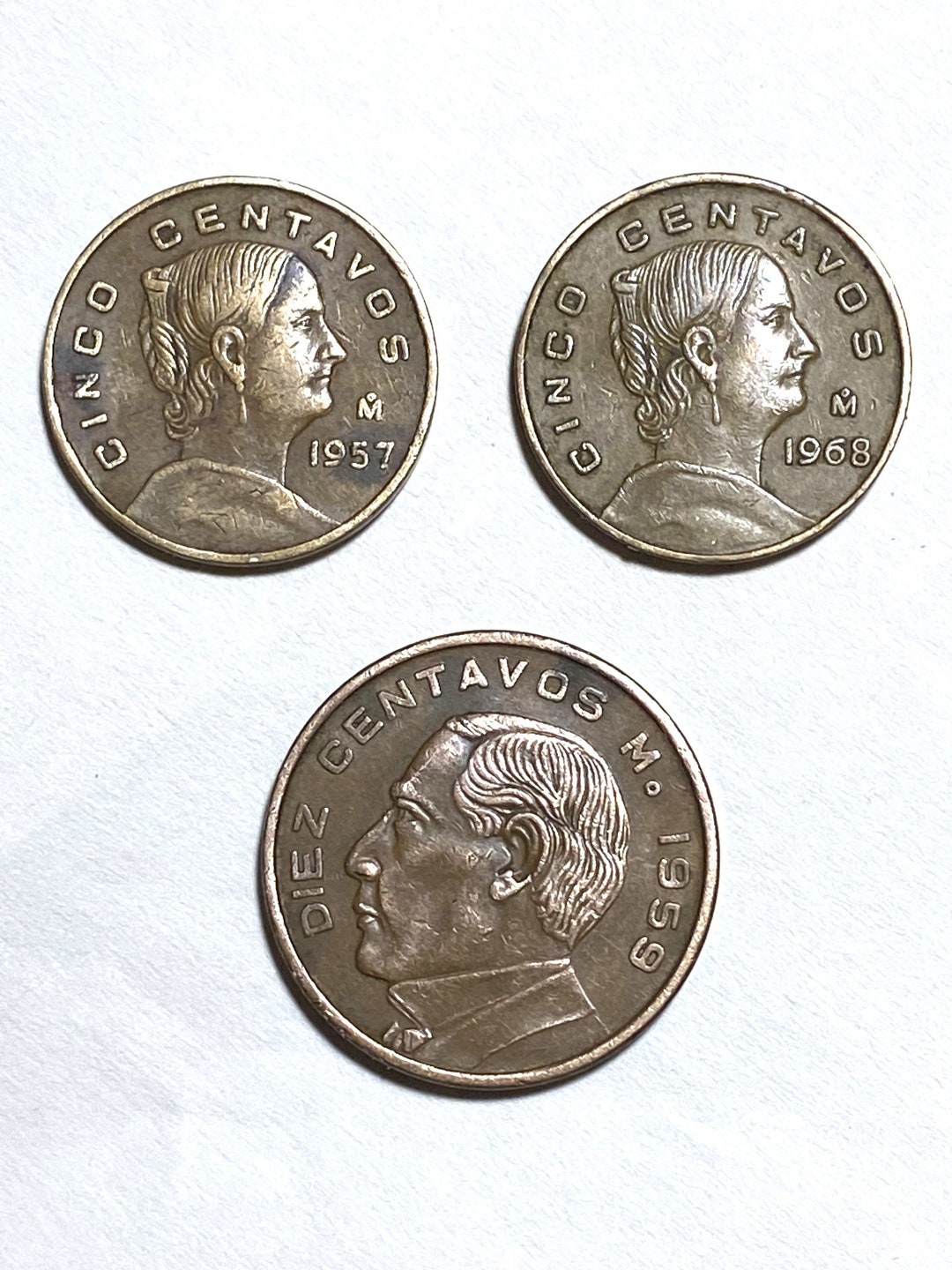 Mexican Centavos Coins (lot of 3) - Etsy
