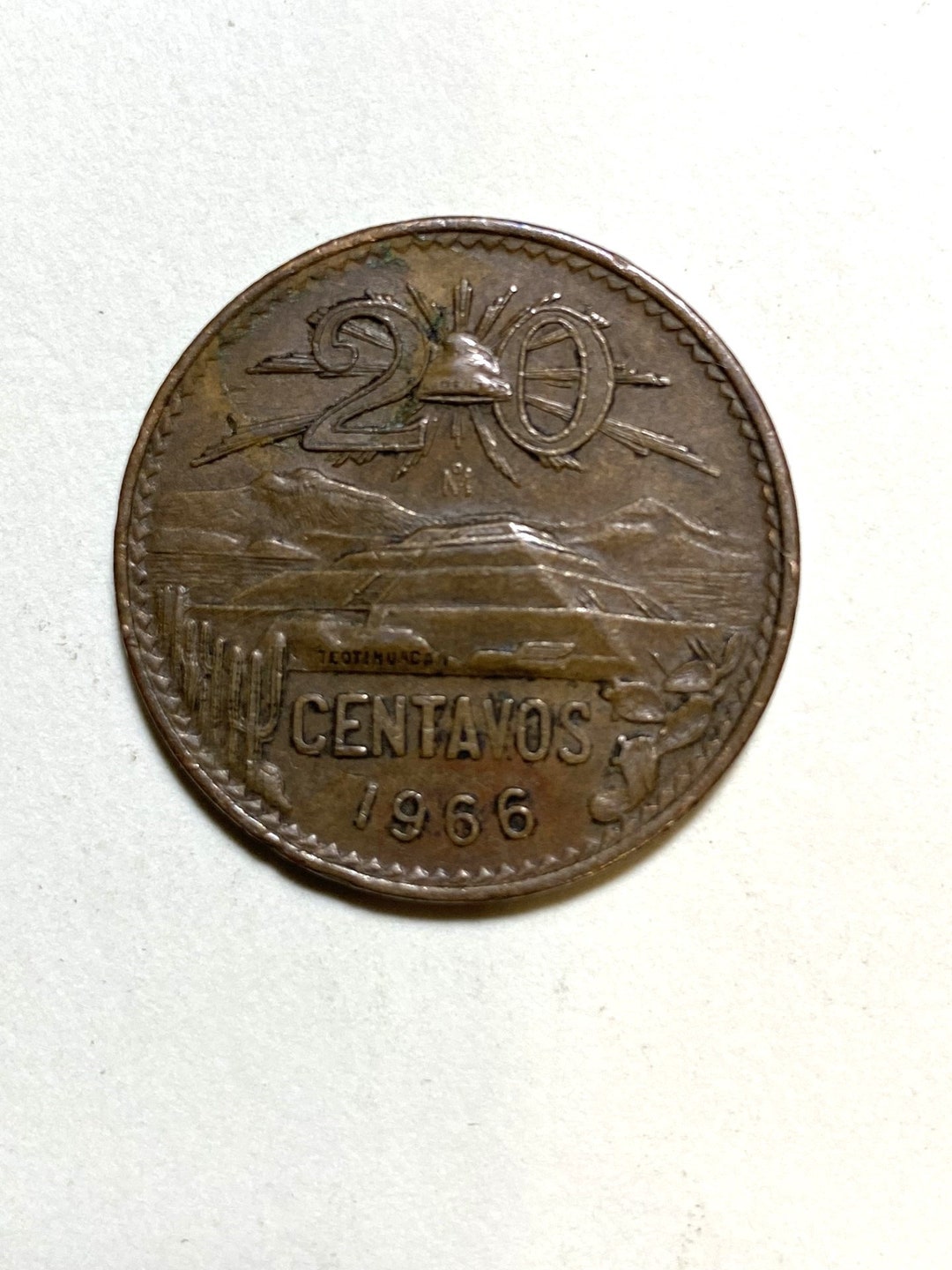1966 - 20 Centavos Mexican Coin - Etsy
