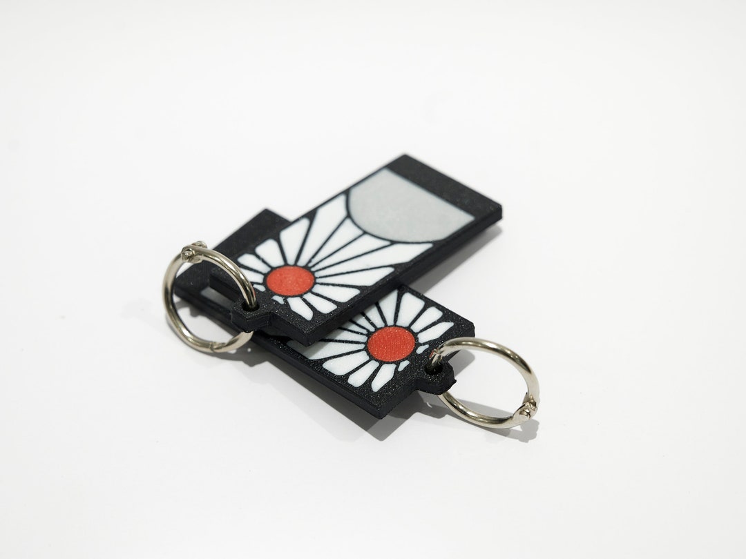 Demon Slayer Hanafuda Keychains (pair) - Etsy