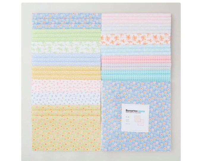 Pastel Ditsy Floral Layer Cake: Happy Hearts by Bernartex Precut 10 ...