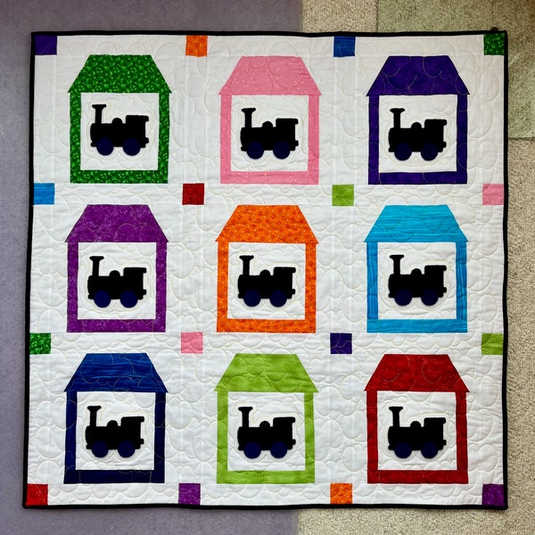 Train Quilt - Etsy