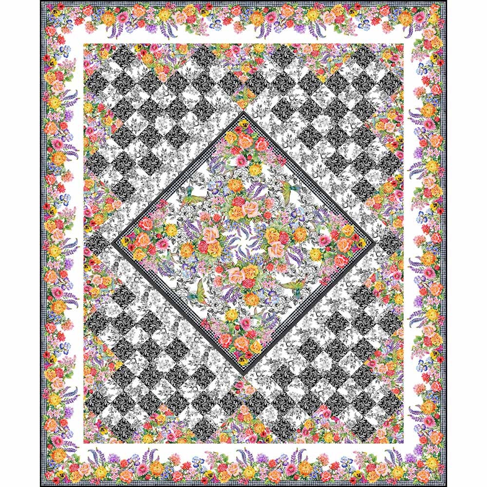 Decoupage Queen Size Panel Quilt Kit 86x 103, Jason Yenter of in the ...