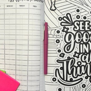 Teacher Planner and Gradebook With Coloring Book Details (physical ...