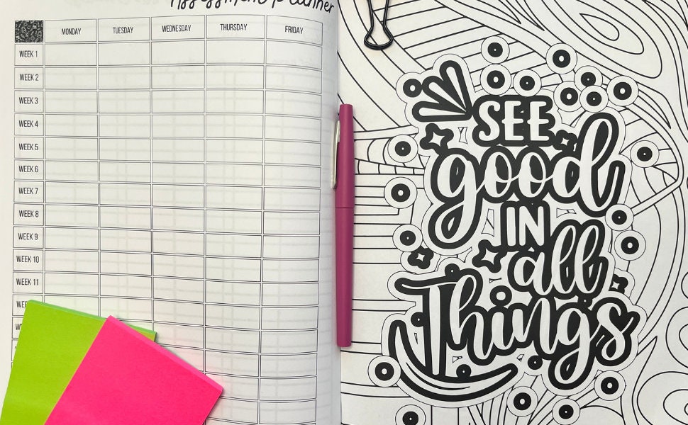 Teacher Planner and Gradebook With Coloring Book Details (physical ...