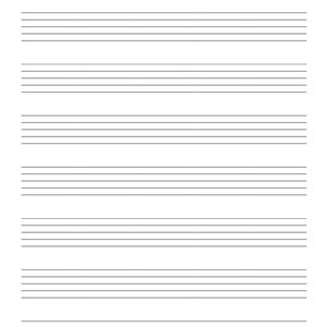 Digital Download Music Staff Paper With Notes Pages printable Cover ...
