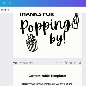 Thanks for Popping by Party Favor Printable - Etsy