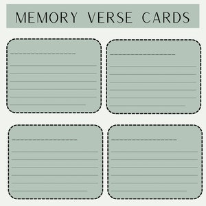 Gratitude Bible Verse Cards-printable PDF Minimalist, Green, Simple ...