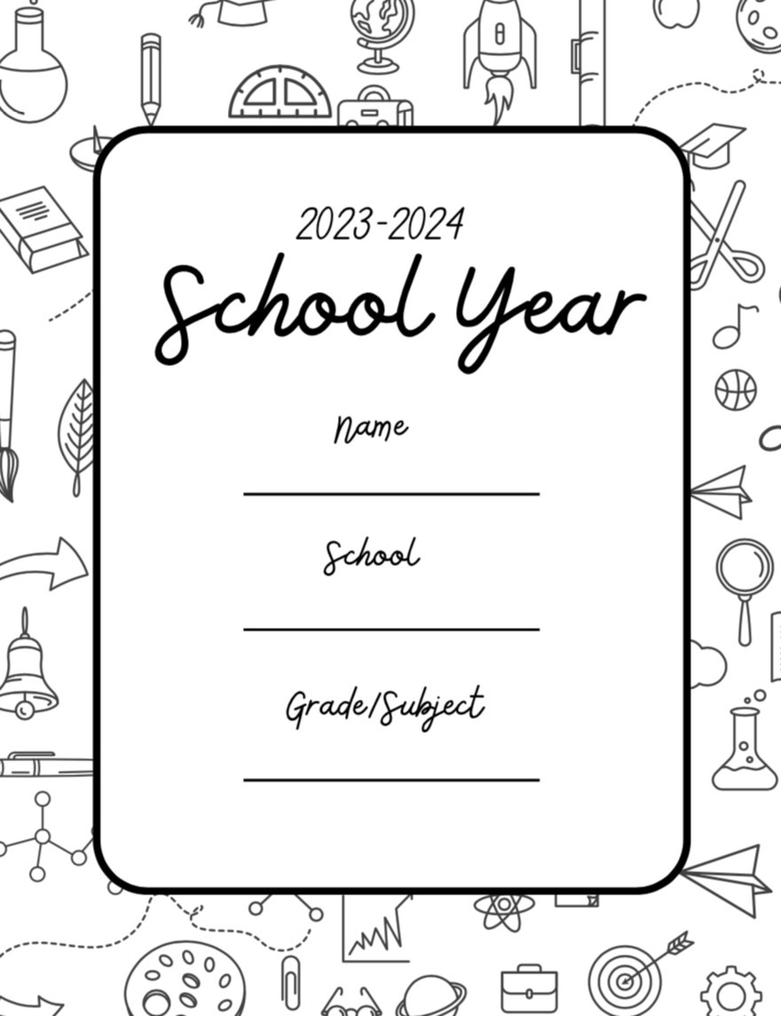 Self-print Teacher Planner & Gradebook With Coloring Book Details - Etsy