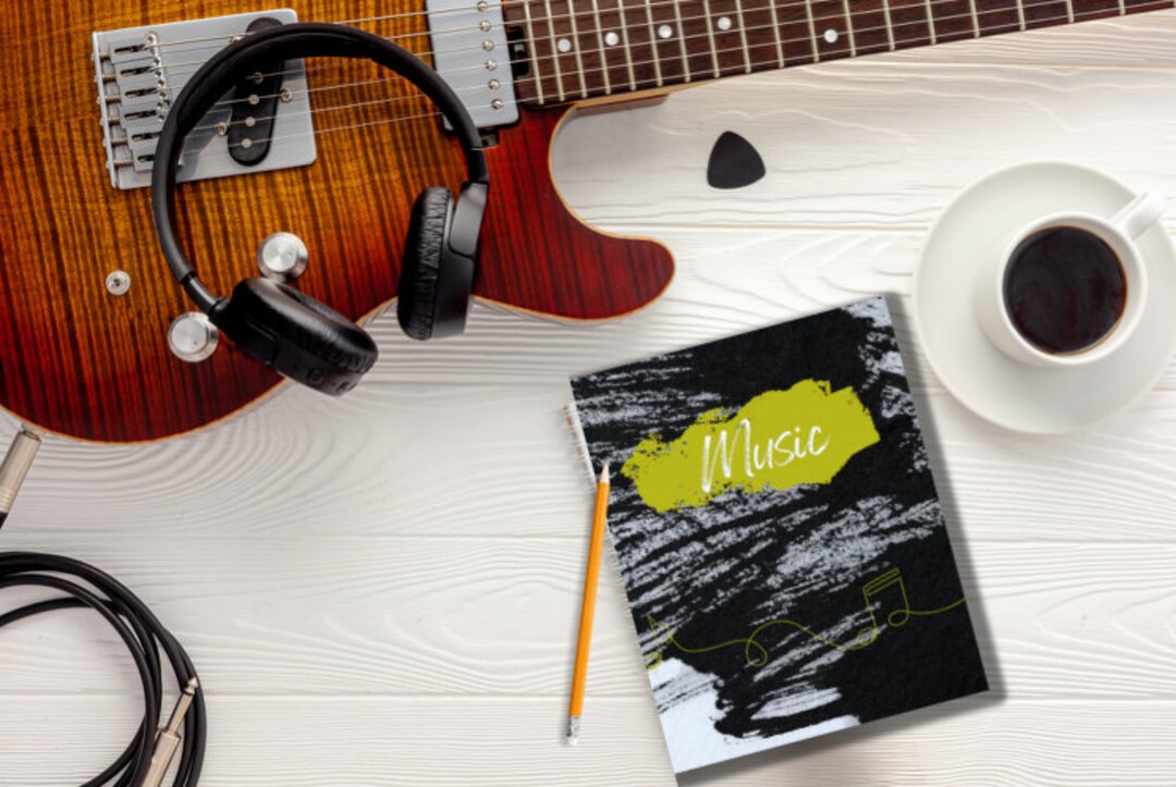 Black and Yellow Staff Paper and Music Notebook (physical Product) - Etsy
