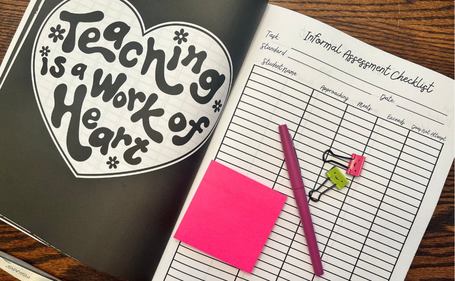 Teacher Planner and Gradebook With Coloring Book Details (physical ...