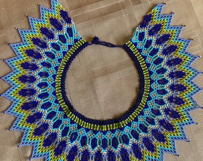 Beaded Necklace From The Embera Chami Tribe In Colombia Etsy