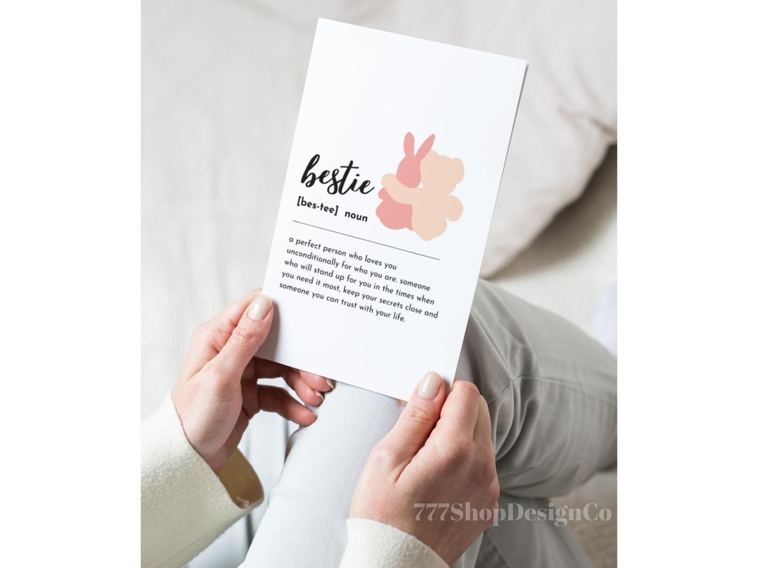 Printable Bestie Greeting Card, Friendship Day Card, Happy Birthday ...