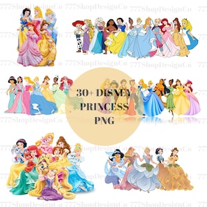 All Princess PNG, Princess PNG Bundle, Princess Clipart, Cinderella ...