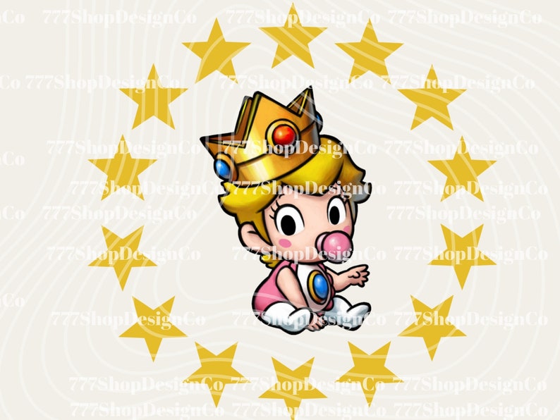 Baby Princess Peach Png, Princess Peach Svg, Printable SVG/PNG, Cute ...