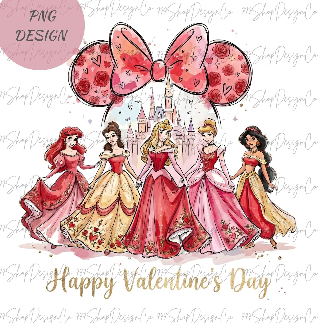All Princess Valentines Day PNG, Princesses Heart Png, Princess Png ...