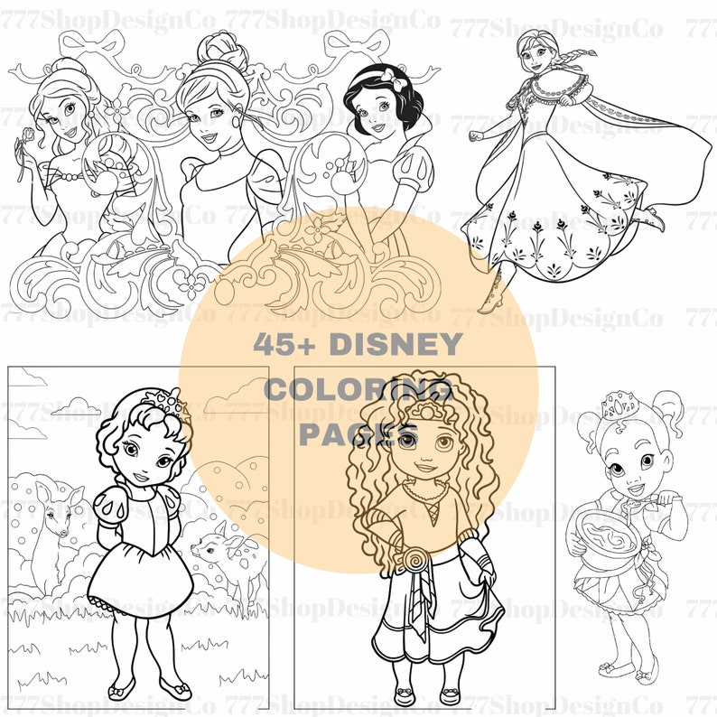 Princess Coloring Sheets PDF, 45+ Coloring Pages, Kids Creative ...