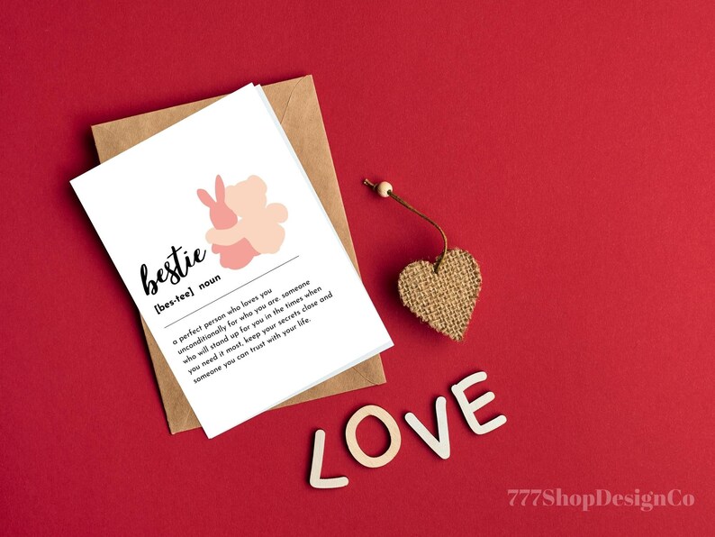Printable Bestie Greeting Card, Friendship Day Card, Happy Birthday ...