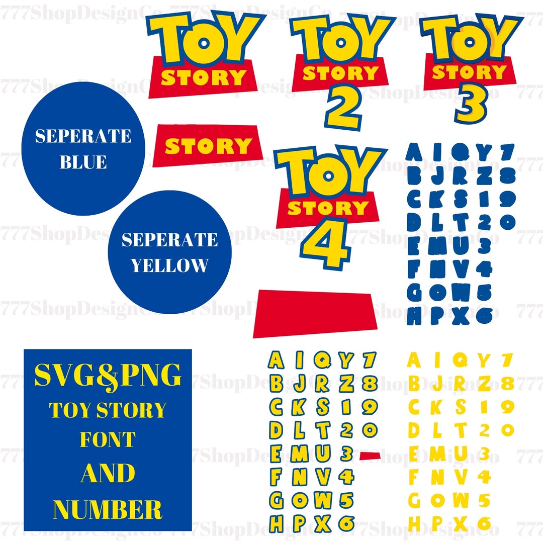 Toy Story Font SVG, Toy Story Alphabet SVG, Toy Story Letters Numbers ...