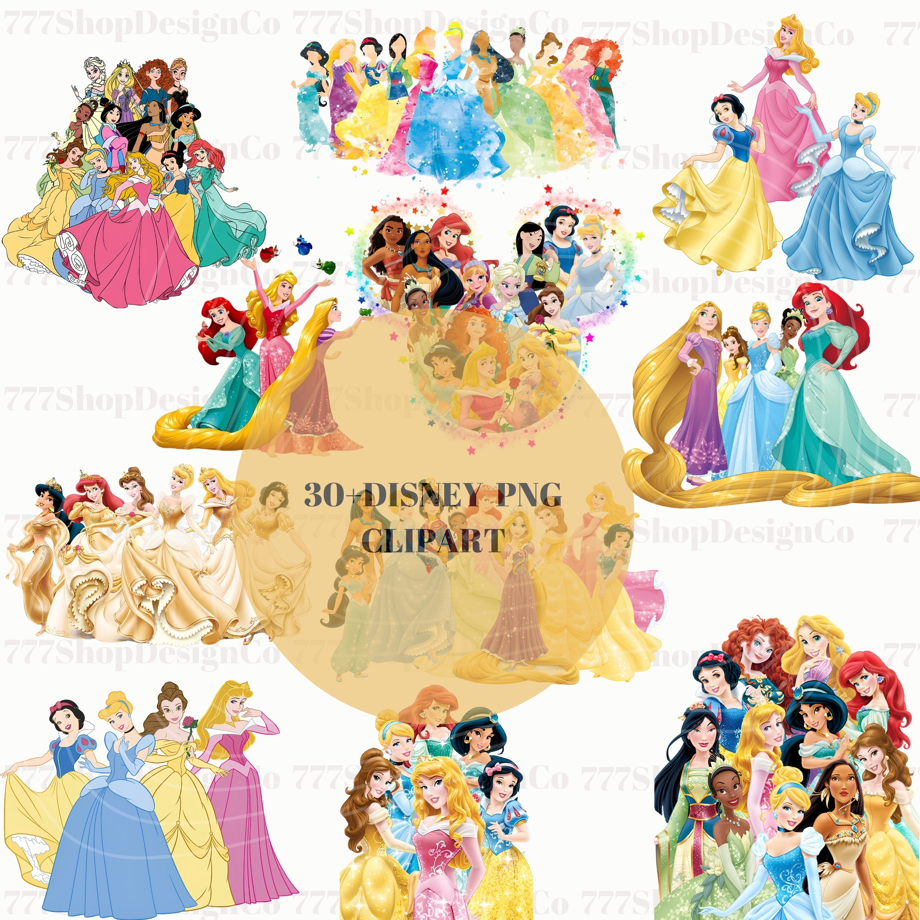 All Princess PNG, Princess PNG Bundle, Princess Clipart, Cinderella ...