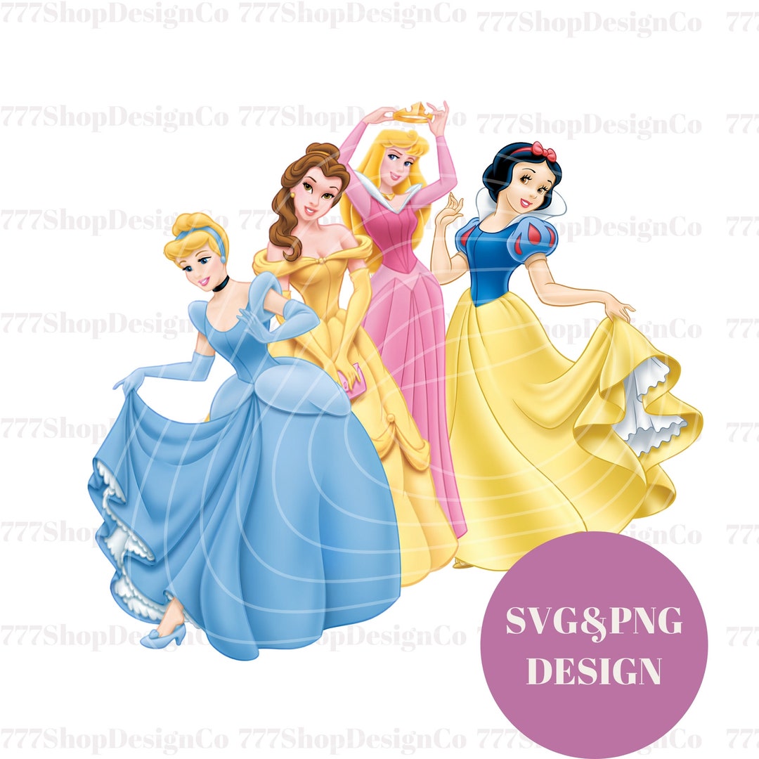 Princess Png/svg, Best Friends Princess Png/svg, Cinderella Png, Ariel ...