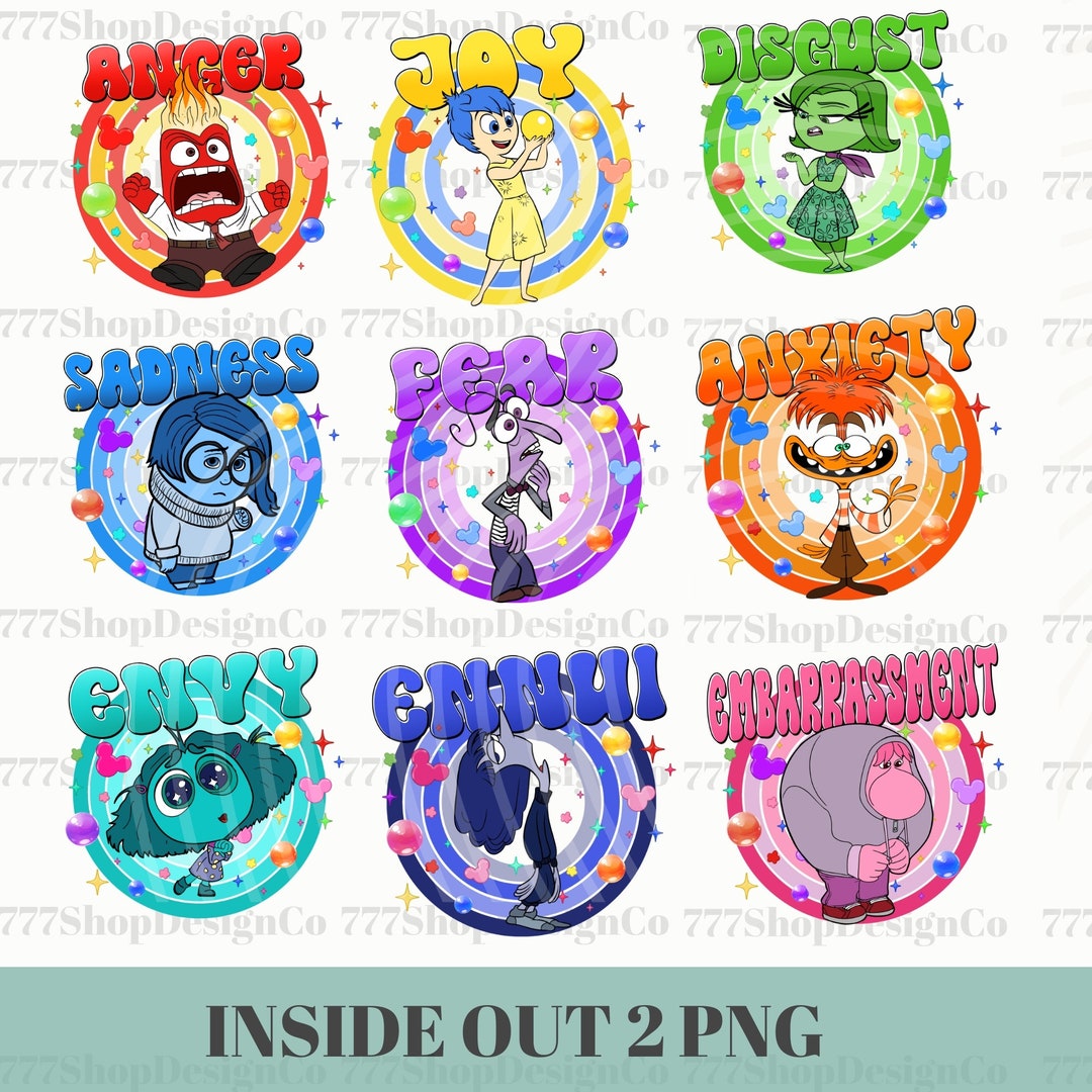 Alegría png, Personajes de Inside Out Png, Inside Out 2 Png, Paquete de ...