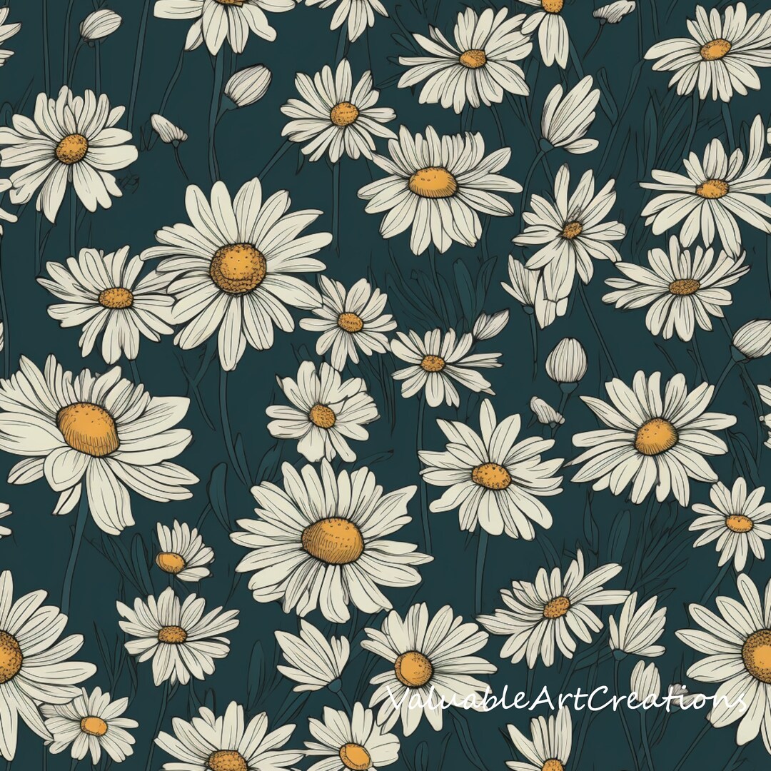 Daisy Pattern Boho Floral Seamless Pattern Repeat Pattern - Etsy