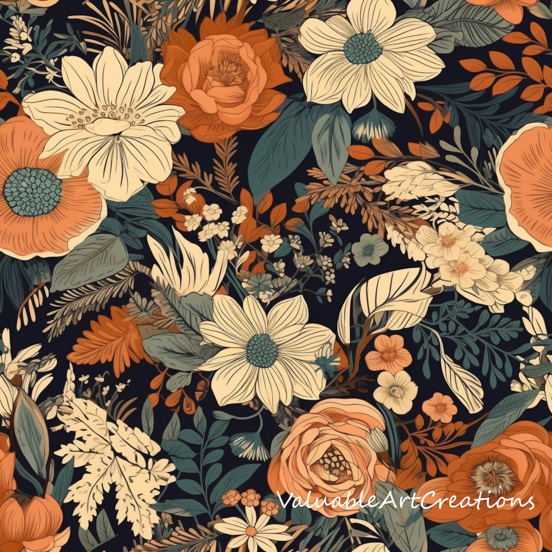 Vintage Boho Floral Stunning Pattern Claire Collection - Etsy