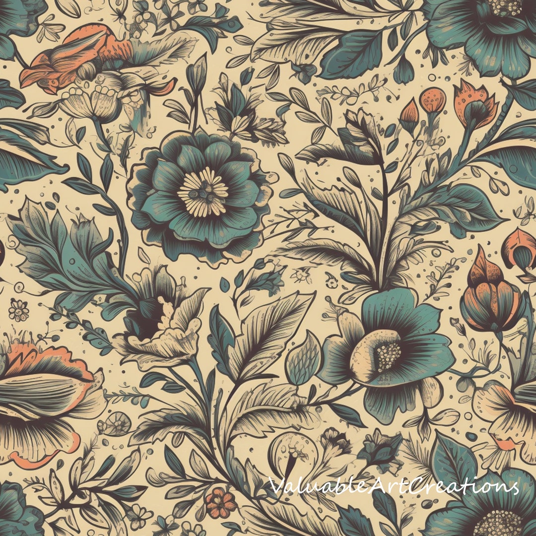 Vintage Boho Floral Stunning Pattern Floral - Etsy