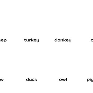 FARM Animals Flash Cards With FREE Coloring Book • Montessori Cards ...