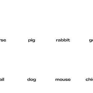 FARM Animals Flash Cards With FREE Coloring Book • Montessori Cards ...