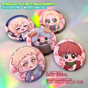 Dungeon Meshi Buttons - Etsy