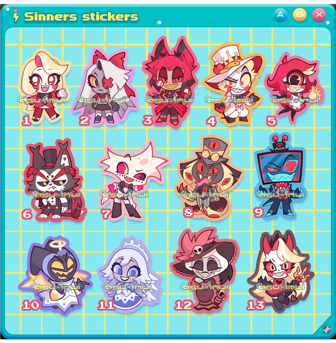 Silly Sinners Glitter Stickers - Etsy