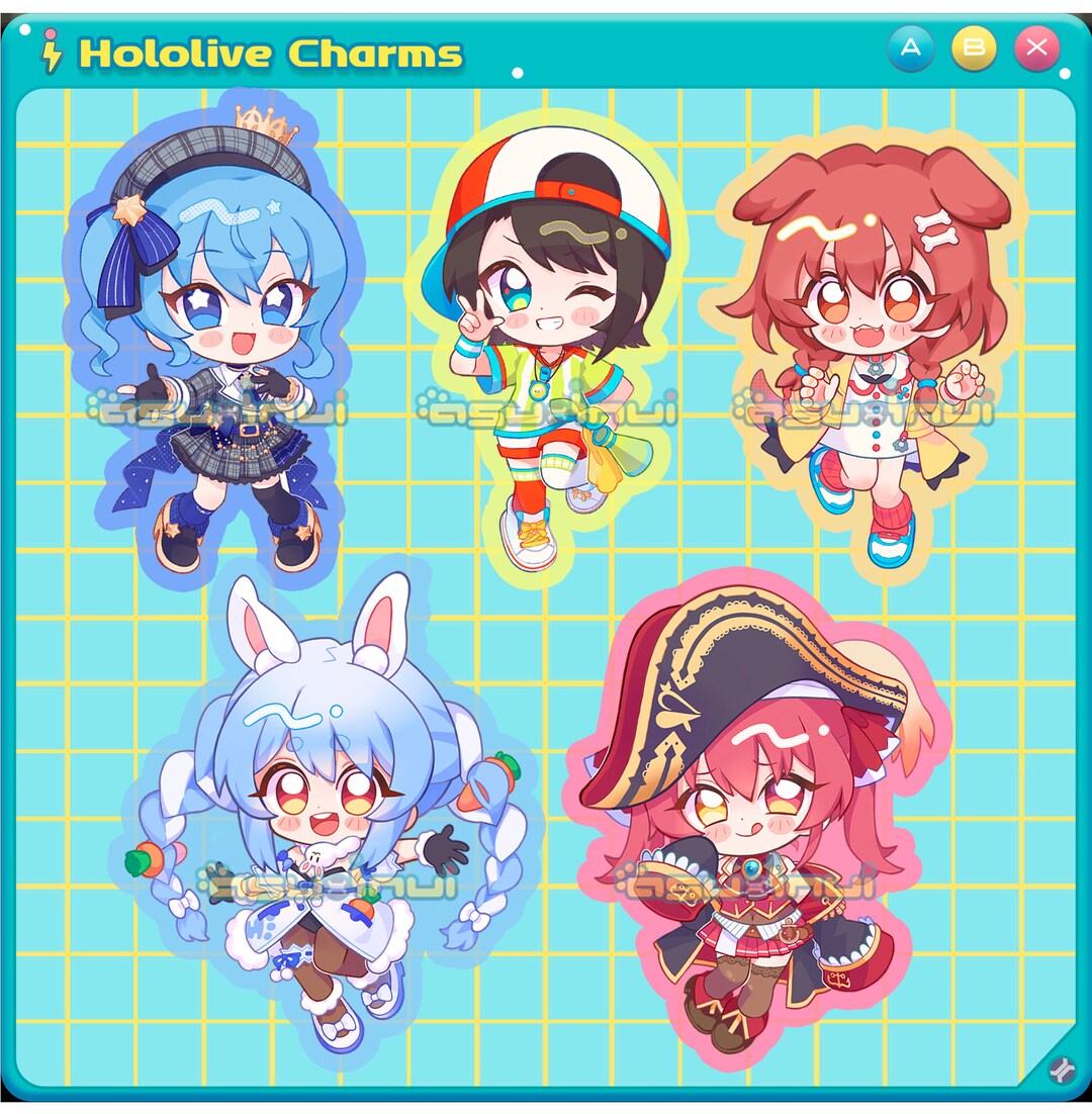 OUTLET Hololive Epoxy Charms - Etsy