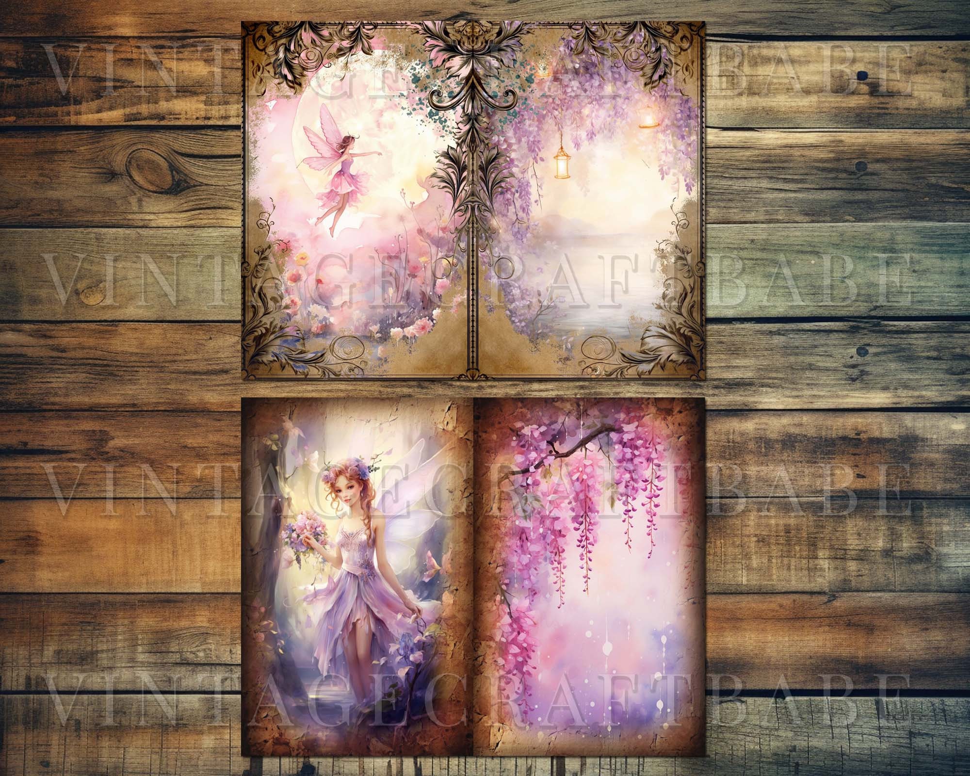 18 Enchantment Junk Journal Pages Digital Download Scrap - Etsy