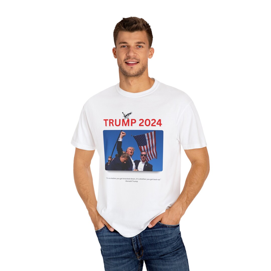 Donald Trump 2024 Campaign T-shirt - American Flag - Unisex Garment ...