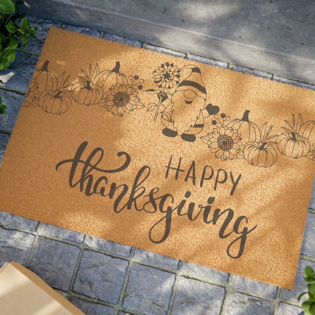 Happy Thanksgiving Coir Mat - Etsy