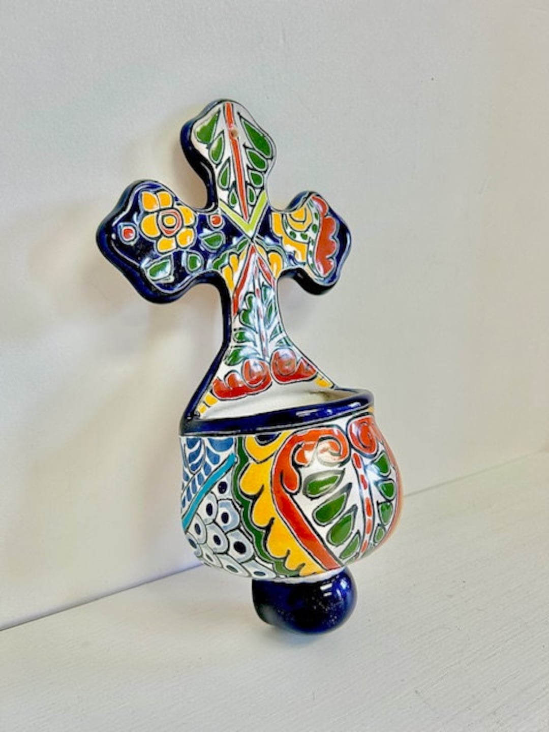 RARE Large Ceramic Holy Water Font Religious Decor, Catholic Tradition ...