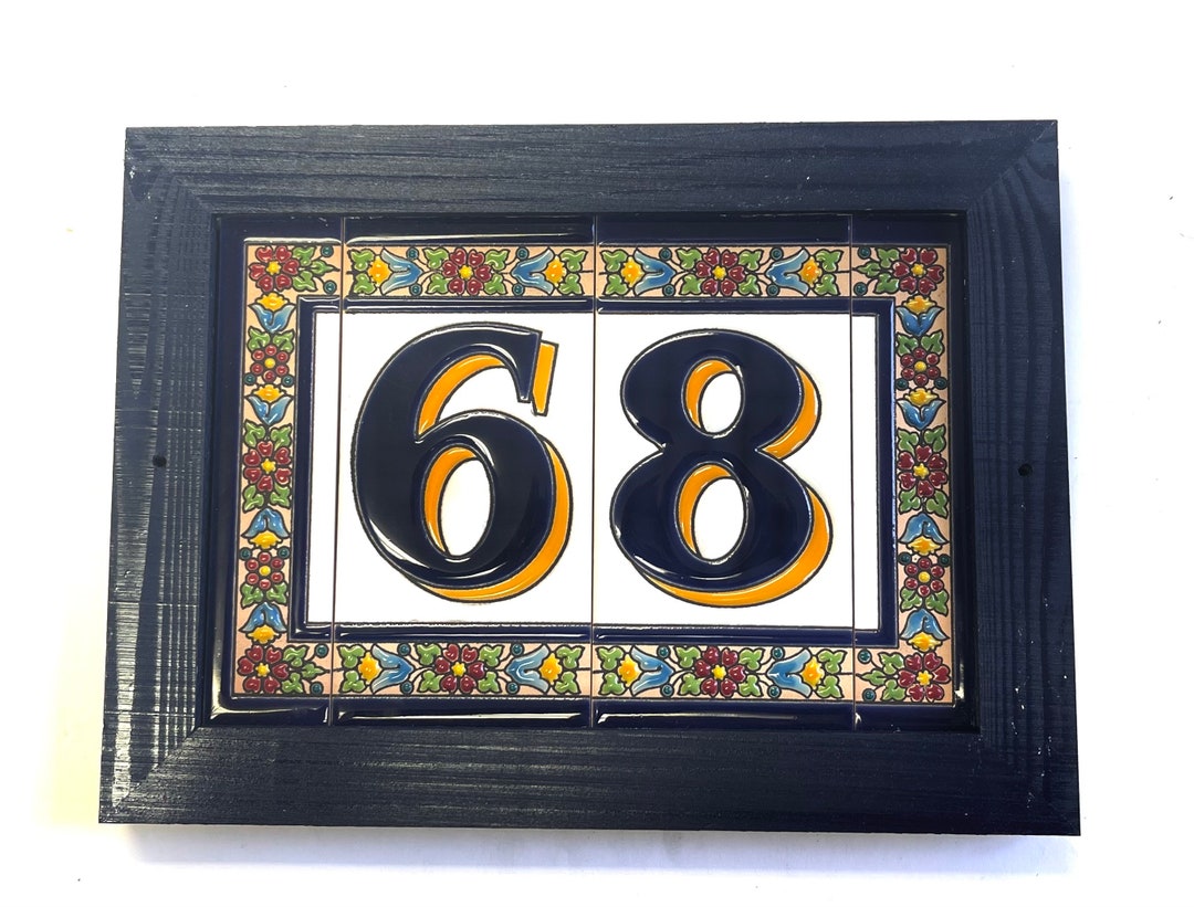 SPANISH Hand Created Ceramic House Numbers, Address Plaque, Tiles ...