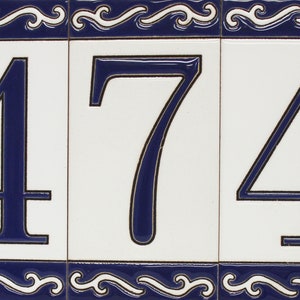 SPANISH Style Hand Created Hand Painted Ceramic House Numbers, Address ...