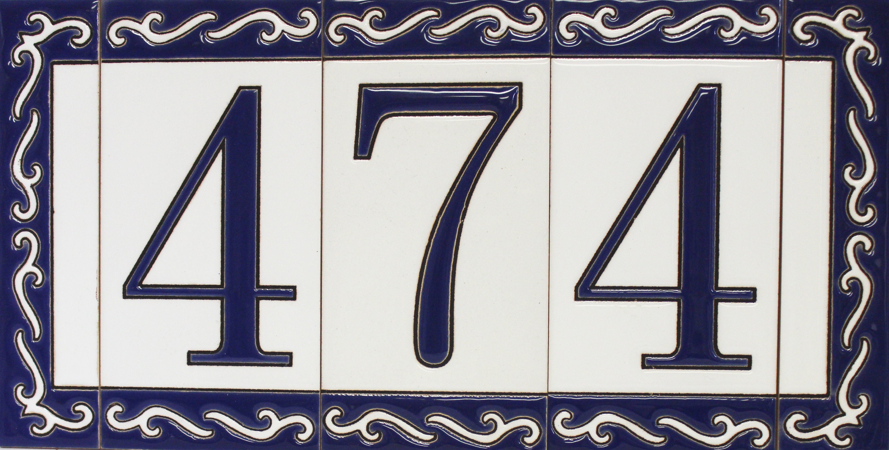 SPANISH Style Hand Created Hand Painted Ceramic House Numbers, Address ...
