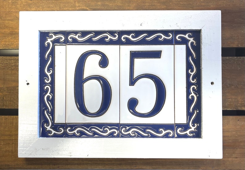 SPANISH Style Hand Created Hand Painted Ceramic House Numbers, Address ...