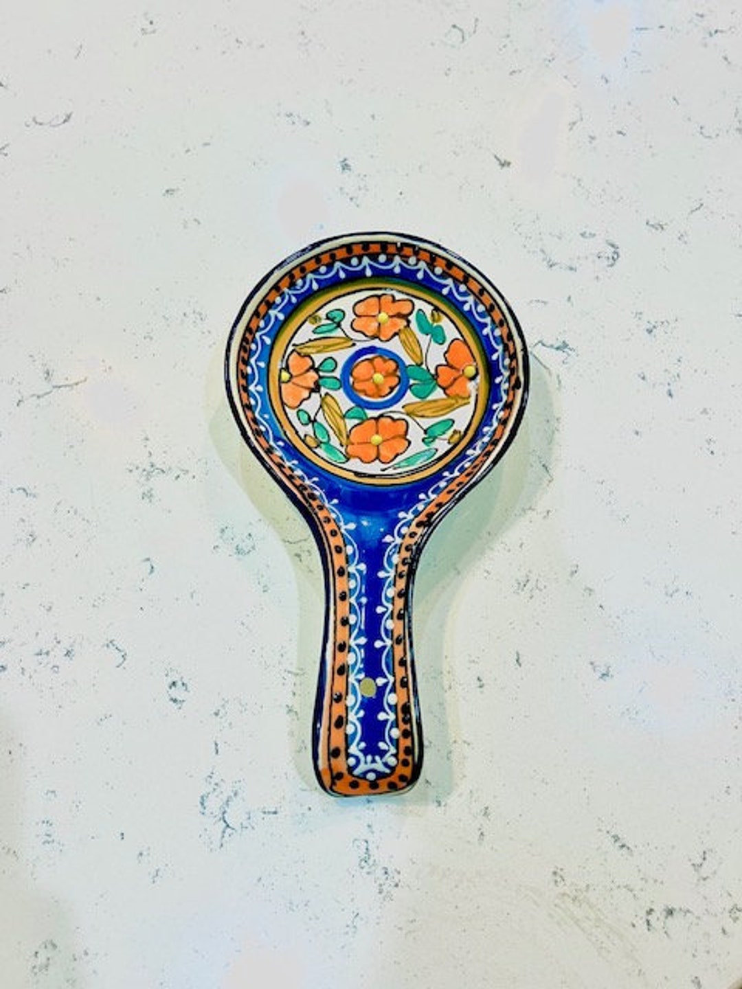 RARE Talavera Pottery Hand Painted Ceramic Spoon Rest Spanish Hand ...
