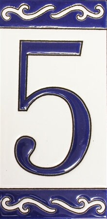 SPANISH Style Hand Created Hand Painted Ceramic House Numbers, Address ...