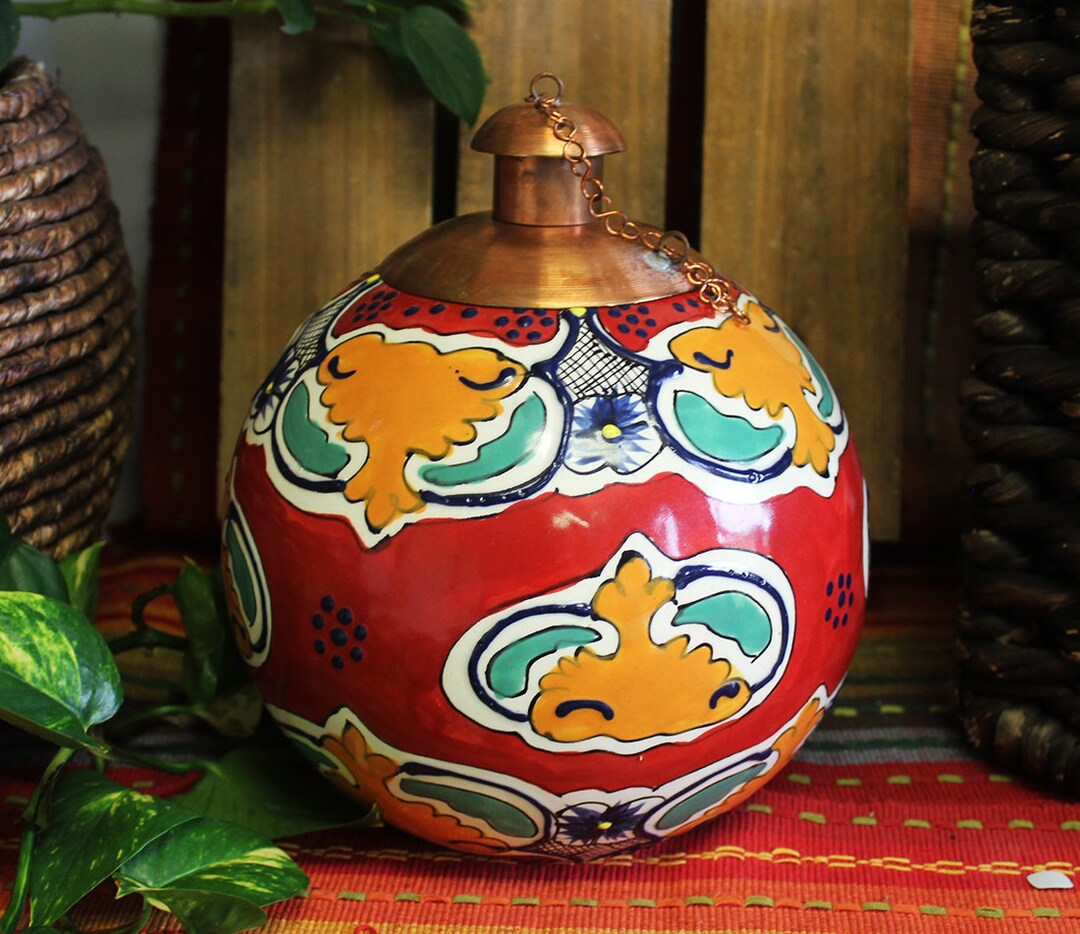 RARE Hand Created Ceramic Torch Patio Outdoor Indoor - Etsy