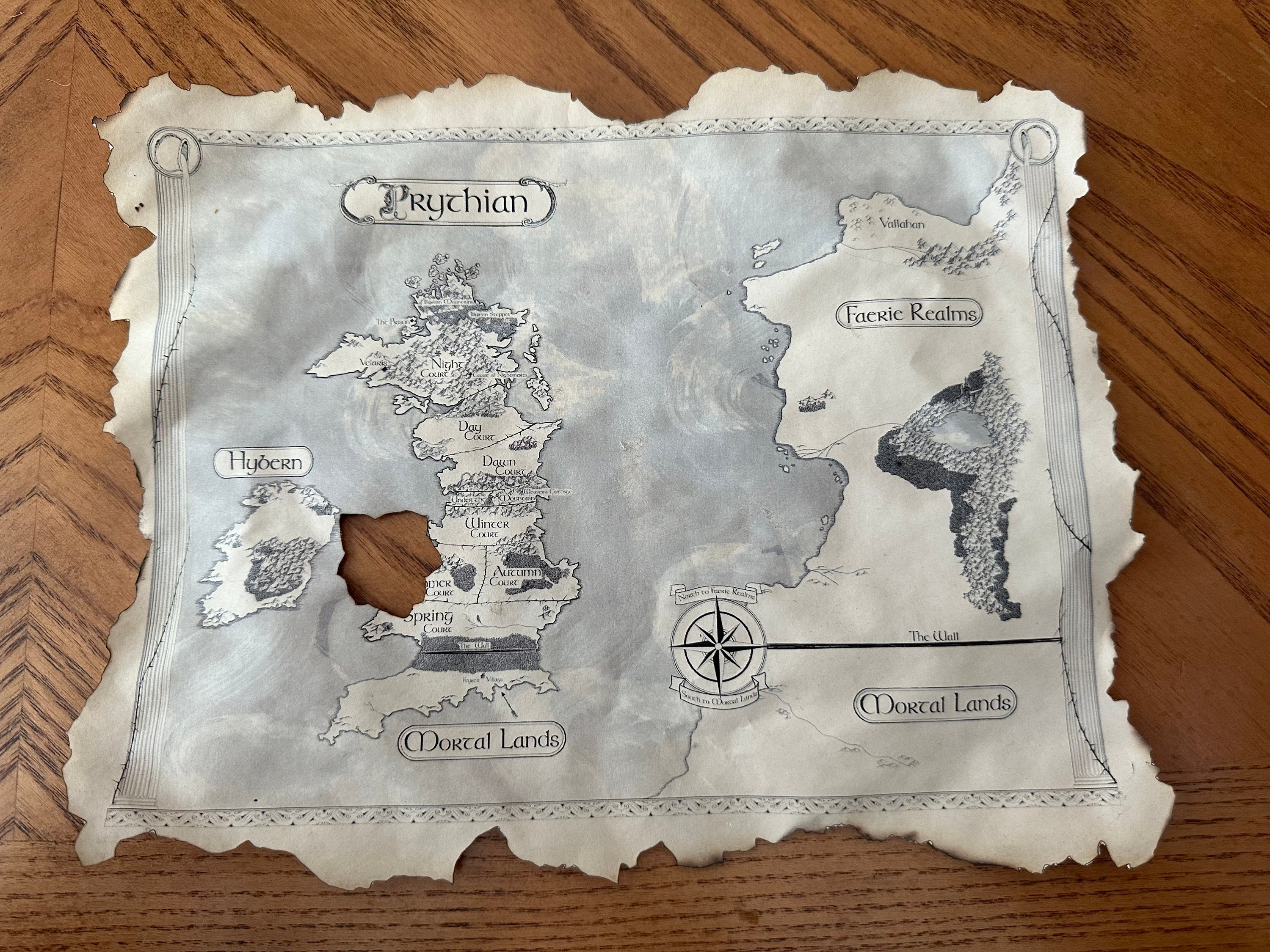 Prythian Map ACOTAR - Etsy
