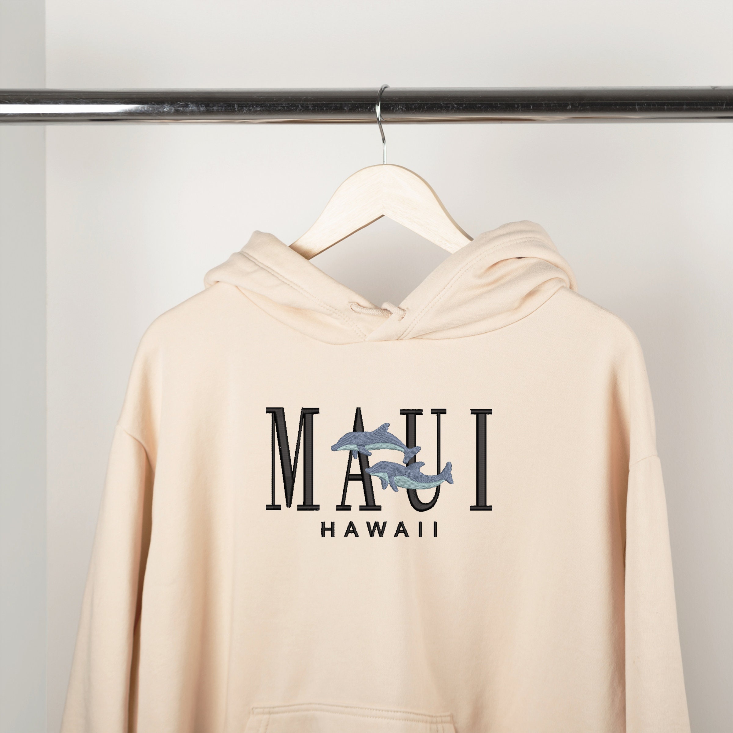 Maui Hawaii With Dolphins Embroidery Design, Machine Embroidery File ...