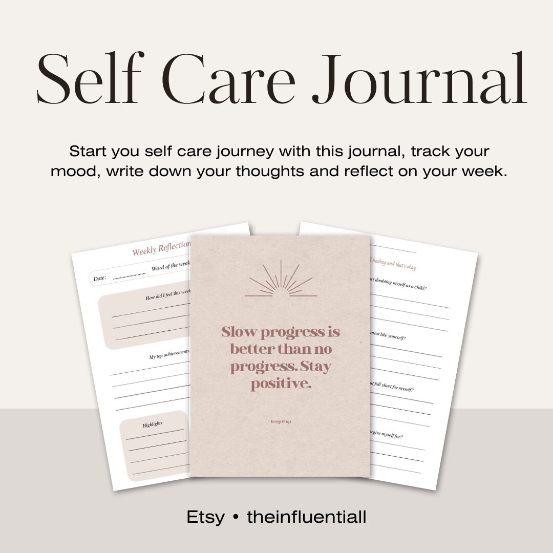 Gratitude Journal | Mental Health Journal | Self Care Journal | 5 ...