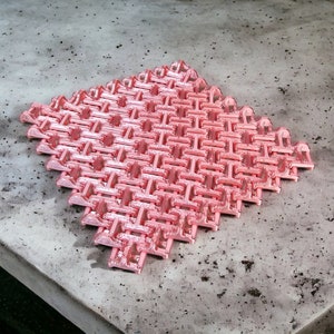 3D Printed Flexible Chainmail Coaster, Sensory Fidget Toy, Flat Fabric ...